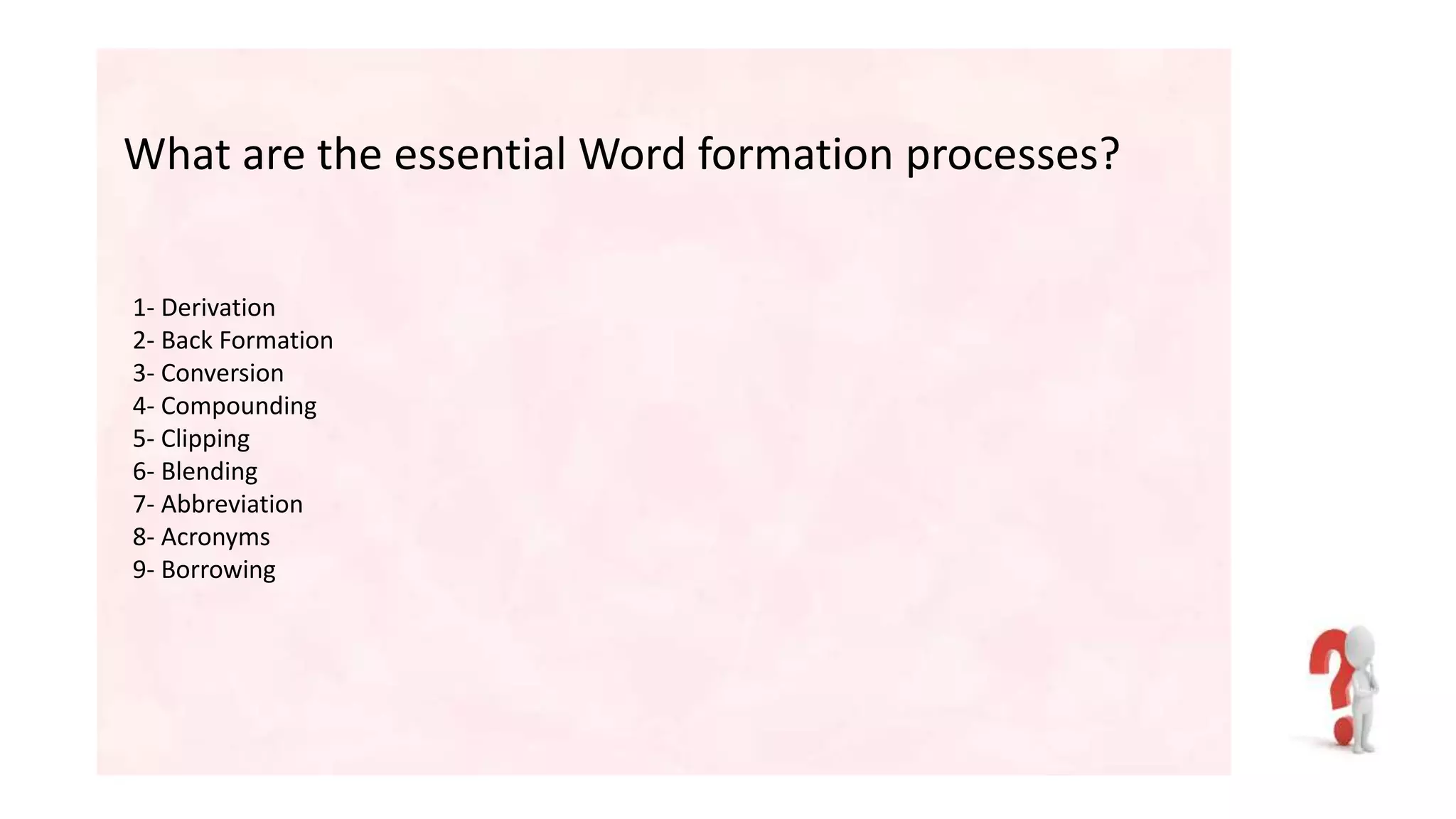 Word Formation | PPTX
