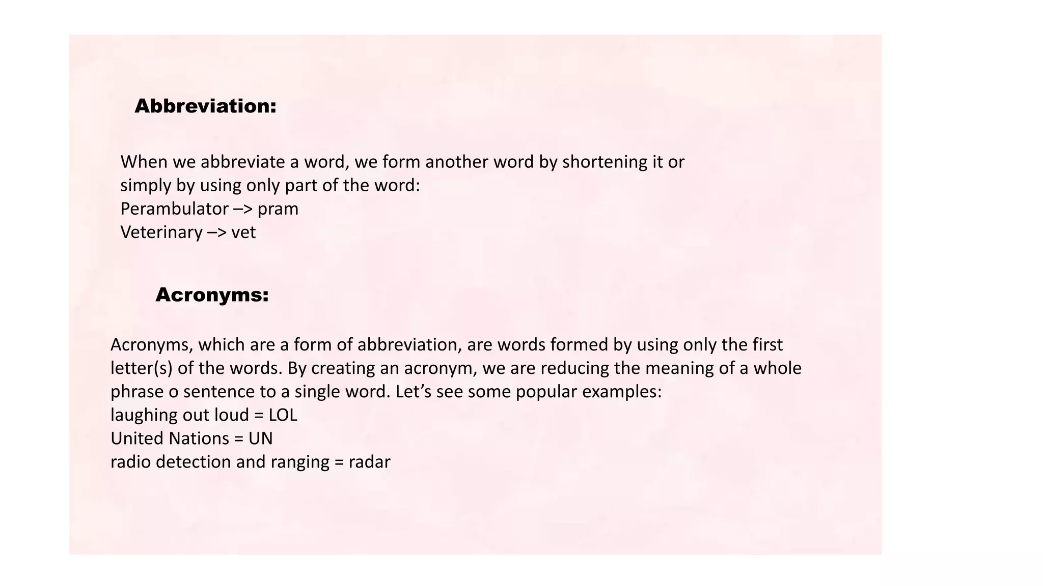 Word Formation | PPTX