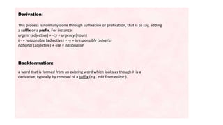 Word Formation | PPTX