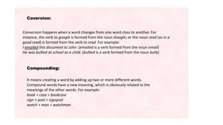 Word Formation | PPTX