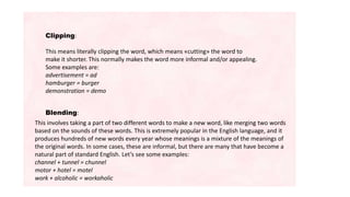 Word Formation | PPTX