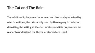 Significance of The Cat and The Rain in "Cat in The Rain" | PPTX