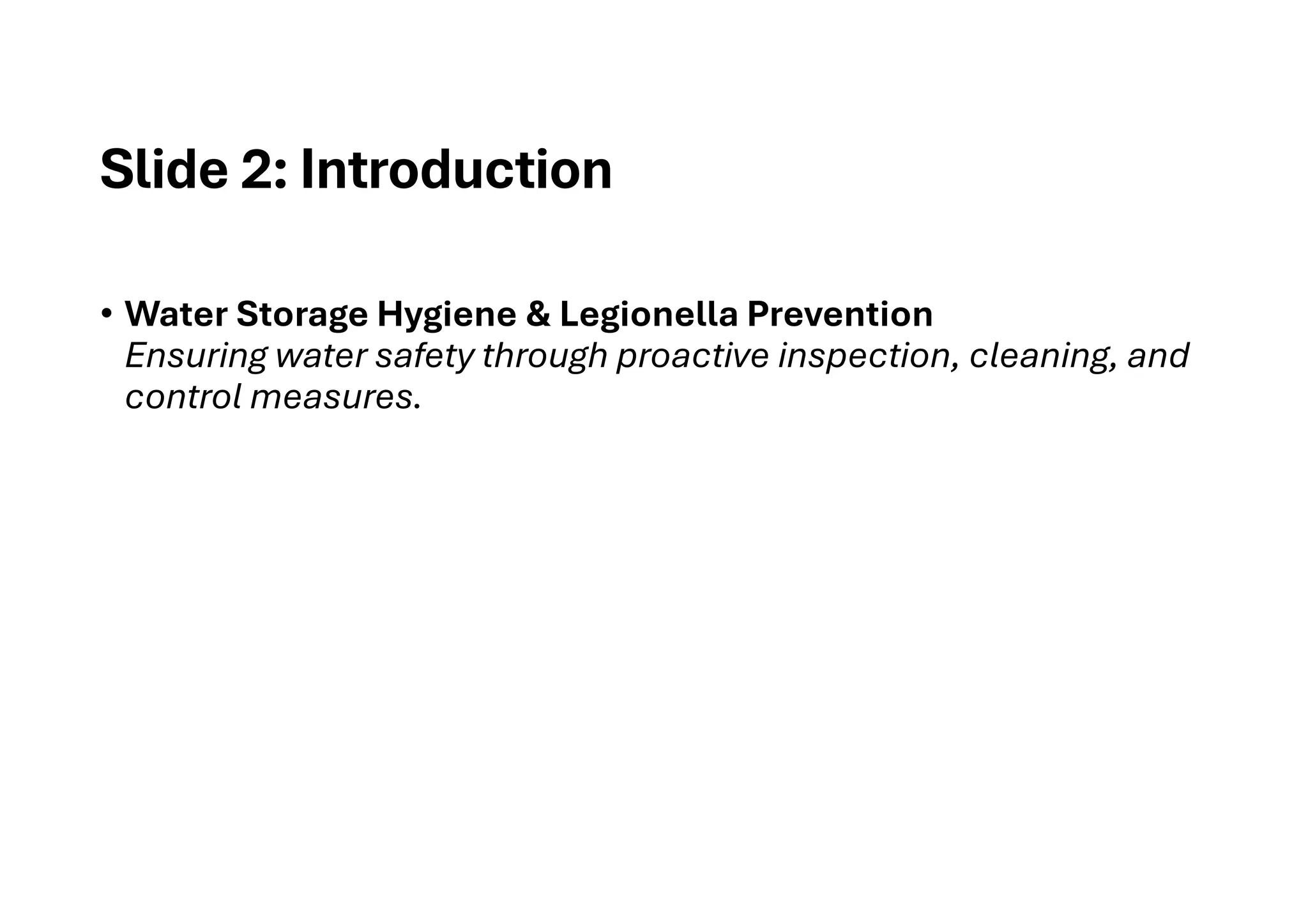 Water Storage Hygiene & Legionella Risk Management (Best Practices for ...