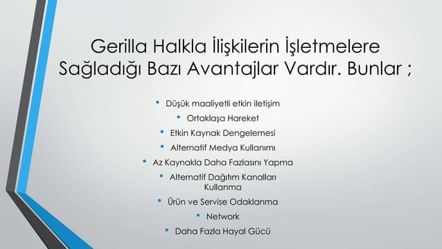 Gerilla Halkla İlişkiler Ödevi | PPTX
