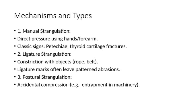 Strangulation: Mechanisms, Clinical Findings, and Forensic Significance ...