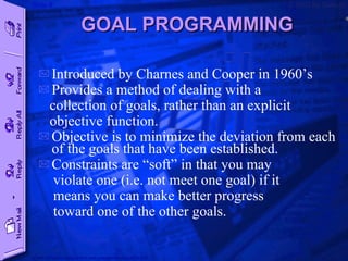 Goal Programming | PPT