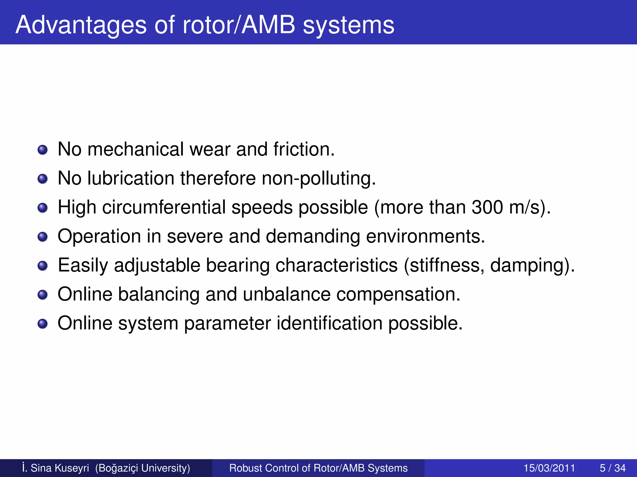 Robust Control of Rotor/AMB Systems | PPT