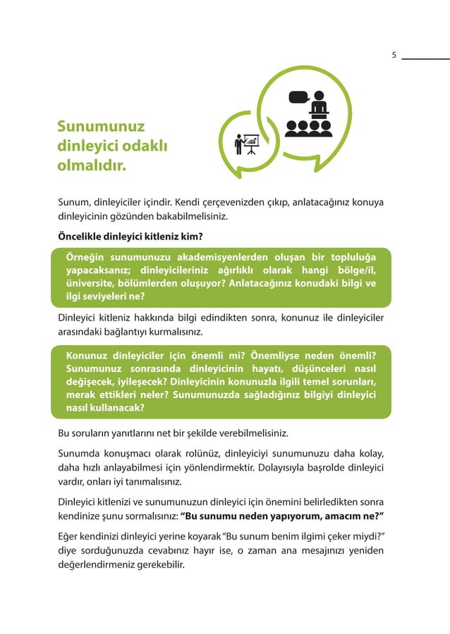 Sunum Örnekleri - Sunum Nasıl Yapılır? | PDF