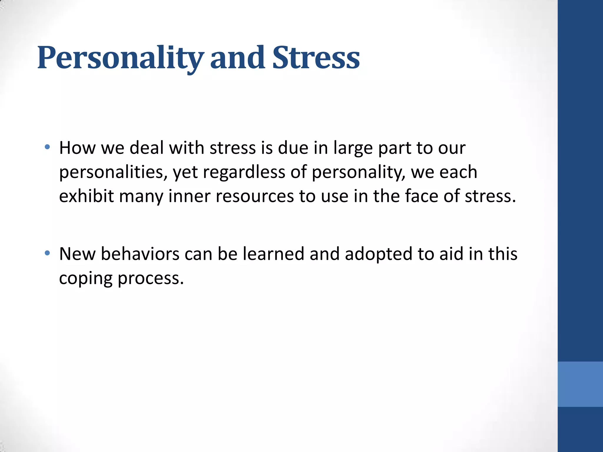 Personality and Stress | PPTX