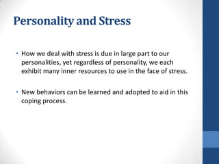 Personality and Stress | PPTX
