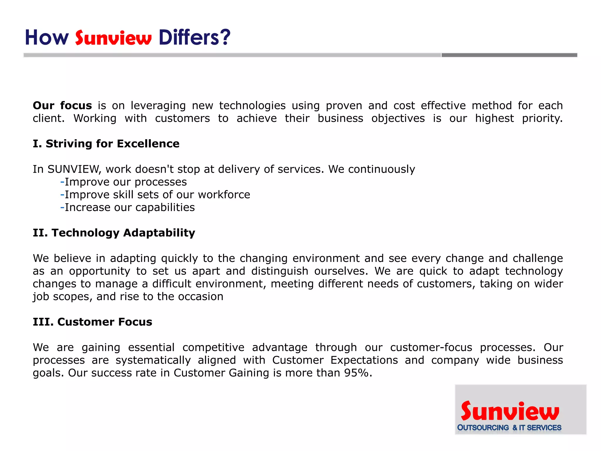 Sunview Infotech Solution Pvt Ltd.Company Profile | PPTX