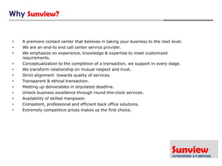 Sunview Infotech Solution Pvt Ltd.Company Profile | PPTX