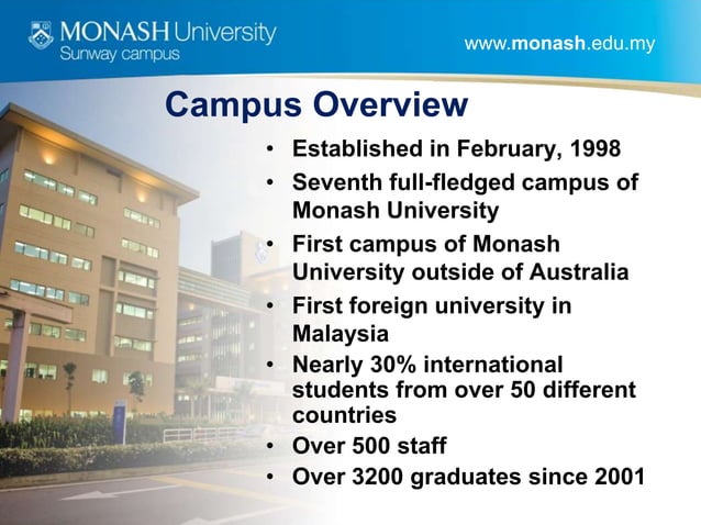 School of Business - Monash University Sunway Campus | PPT