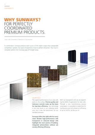 Sunways solar-panels-inverters | PDF