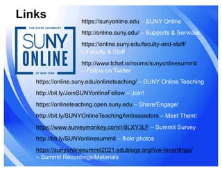 SUNY Online Summit 2021 - Welcome and General Information | PPT