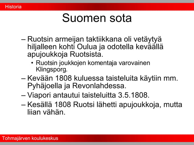 Suomen Sota | PPT