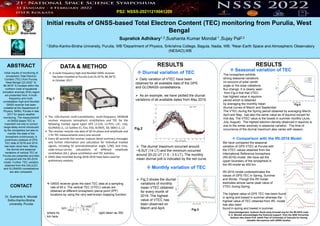 GPS TEC measurements over Purulia, West Bengal,India | PPT