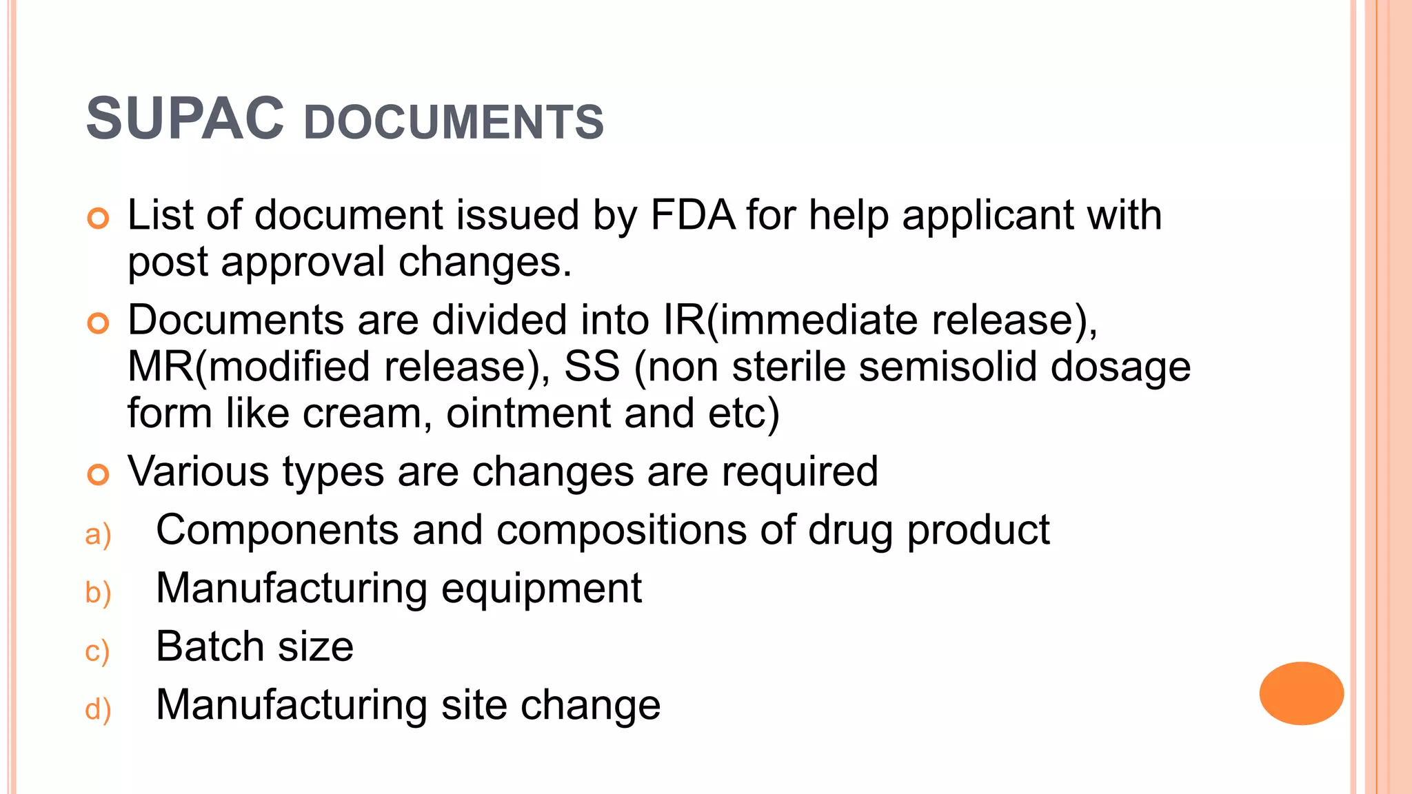 Supac | PPTX | Pharmaceutical Industry | Industries