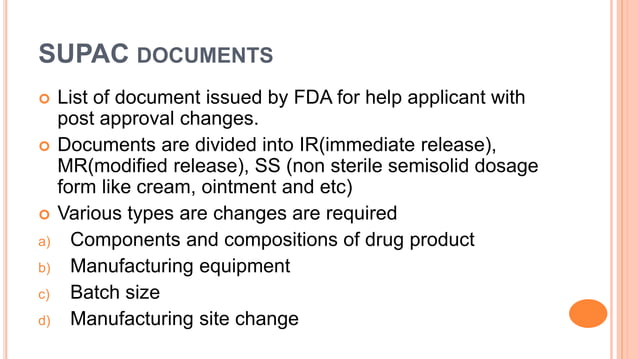 Supac | PPTX | Pharmaceutical Industry | Industries