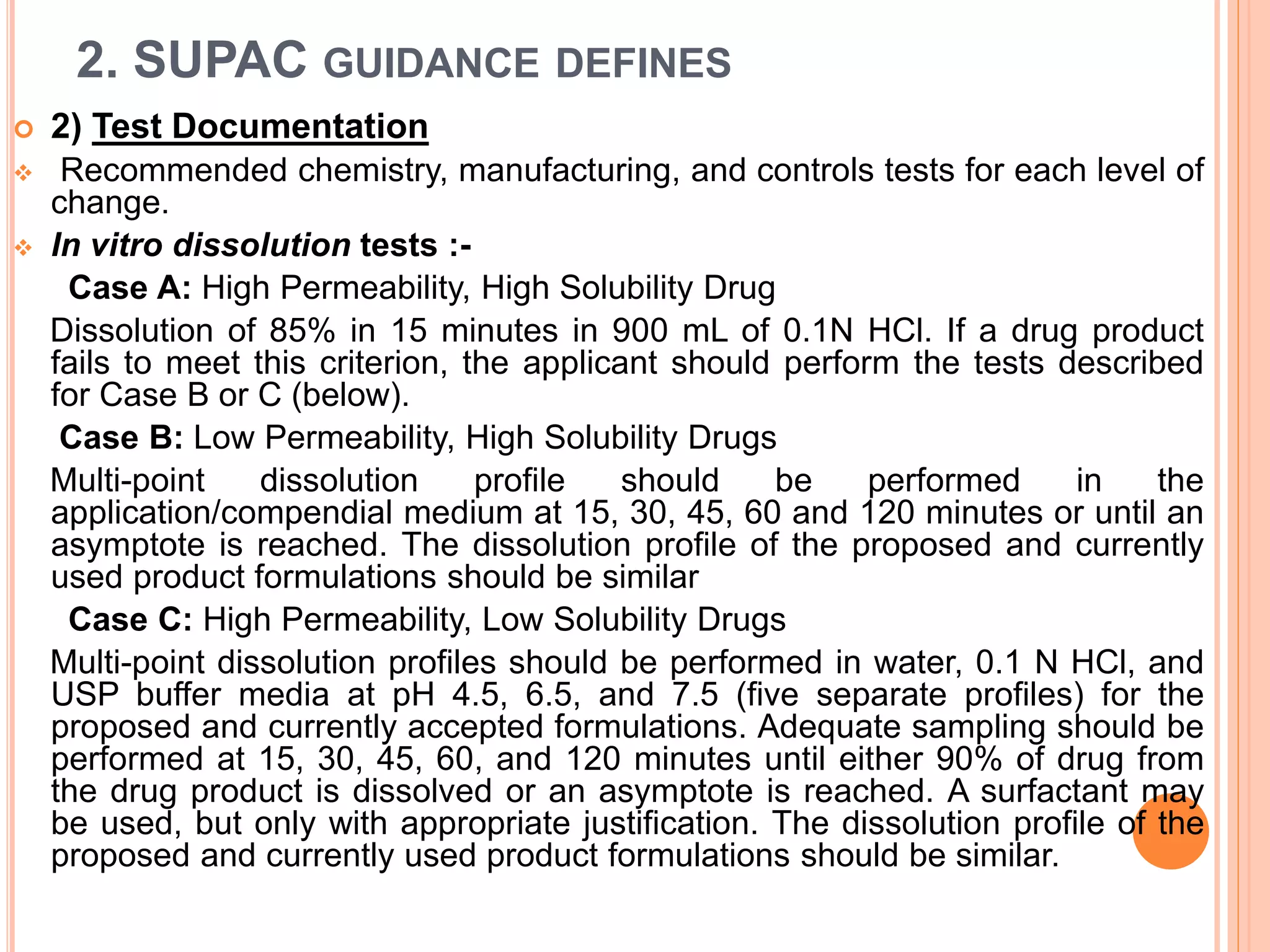 Supac - Guidance for Immediate Release Dosage Form | PPTX