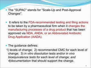 SUPAC-IR.ppt | Pharmaceutical Industry | Industries