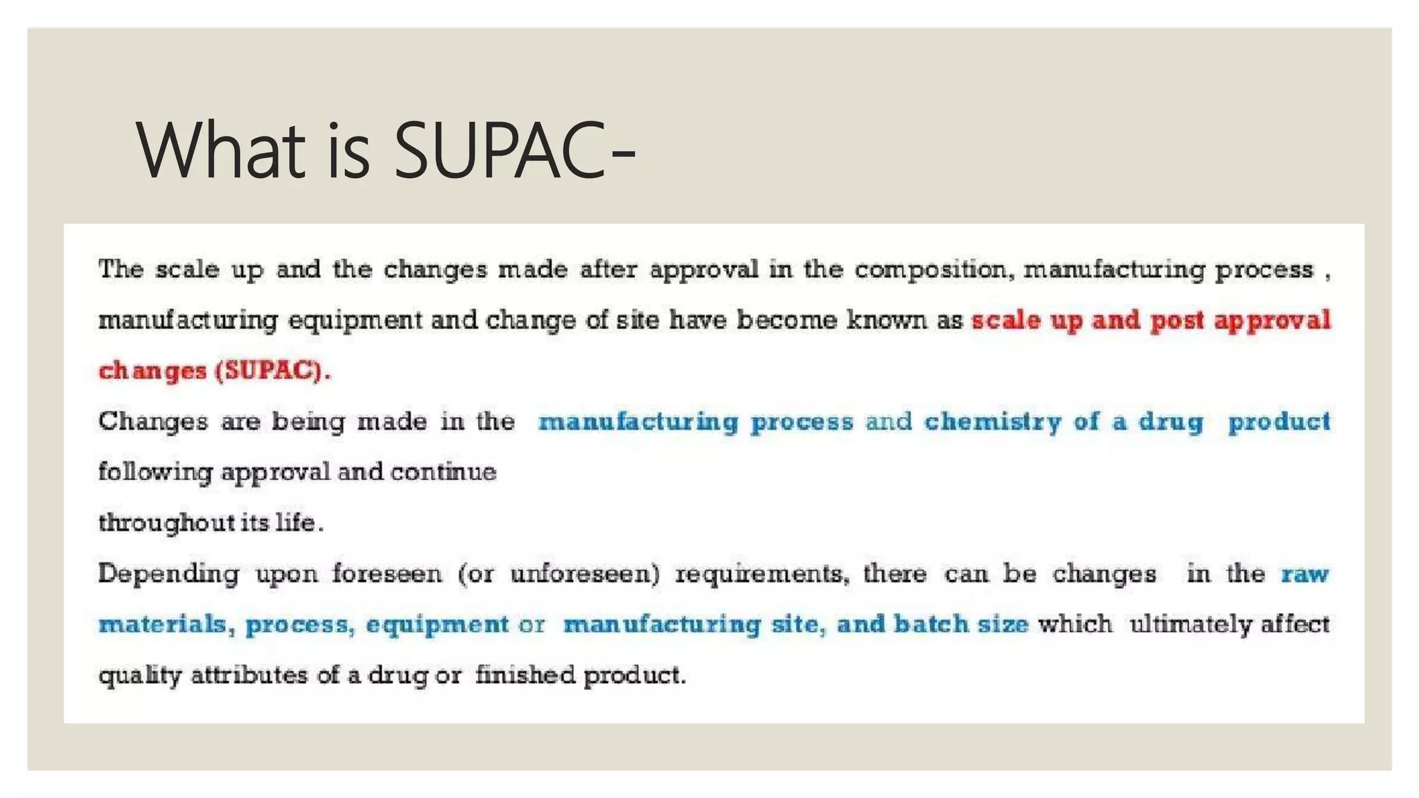 Supac guidelines | PPTX