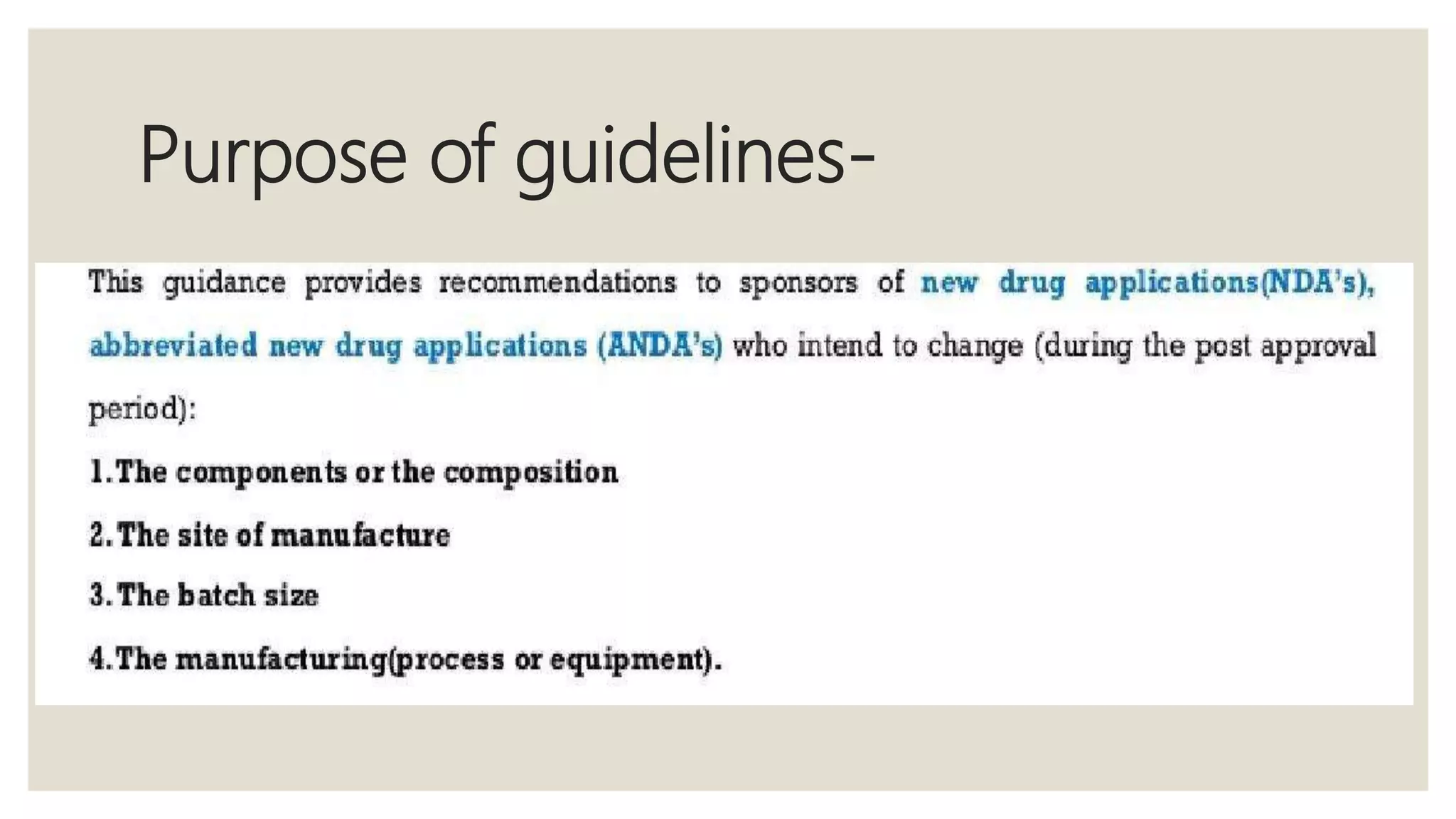 Supac guidelines | PPTX