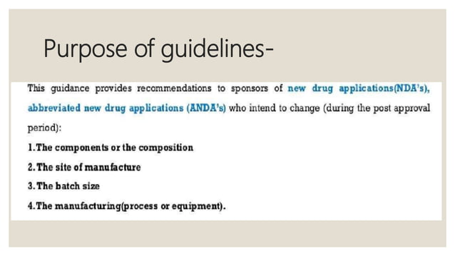 Supac guidelines | PPTX
