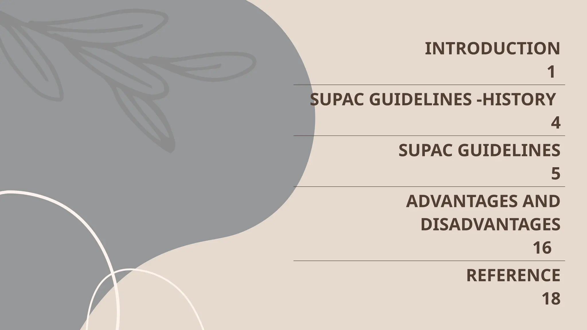 SUPAC GUIDELINES, History, levels of changes, changes in components ...