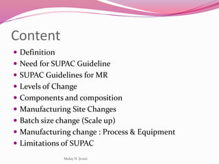 Supac For Modified Relese Dosage Form | PPTX | Pharmaceutical Industry ...