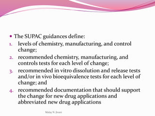 Supac For Modified Relese Dosage Form | PPTX | Pharmaceutical Industry ...