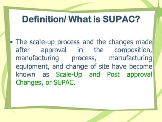 SUPAC PART-1 | PDF