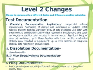 (SUPAC- Part 2) (SCALE UP AND POST APPROVAL CHANGES) | PPTX
