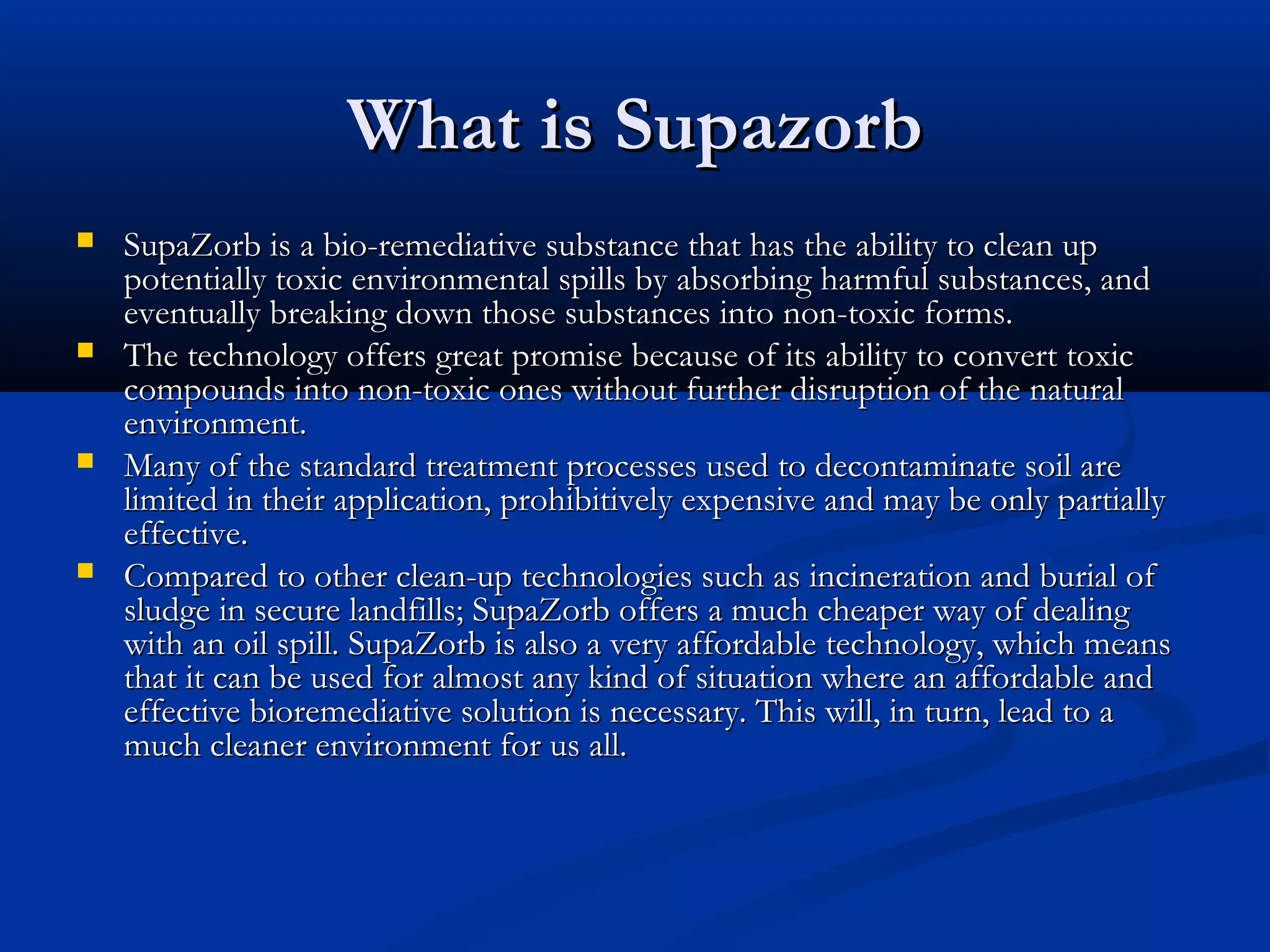 Supazorb powerpoint | PPT