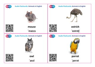 SupEFL audio flashcards: animals in english set 1 | PDF