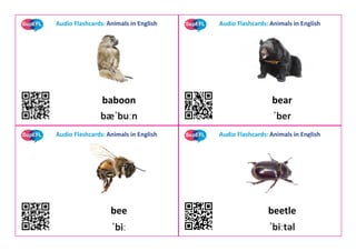 SupEFL audio flashcards: animals in english set 1 | PDF