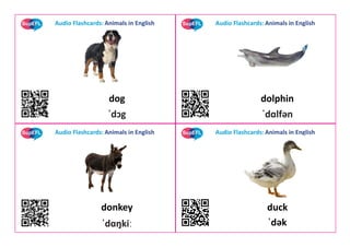 SupEFL audio flashcards: animals in english set 1 | PPT