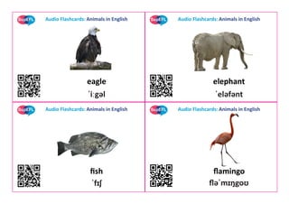 SupEFL audio flashcards: animals in english set 1 | PDF