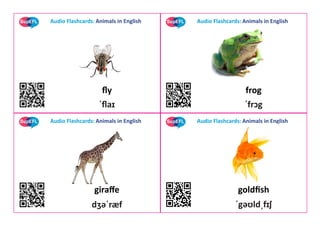 SupEFL audio flashcards: animals in english set 1 | PDF