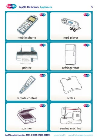 SupEFL flashcards appliances (in english) | PDF