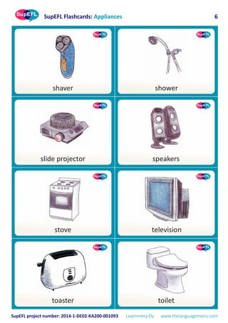 SupEFL flashcards appliances (in english) | PDF