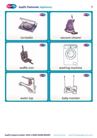 SupEFL flashcards appliances (in english) | PDF