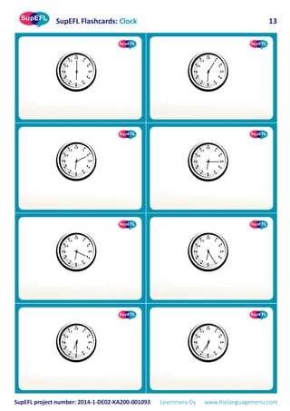 SupEFL flashcards: clock