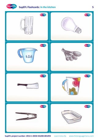 SupEFL flashcards: in the kitchen | PDF