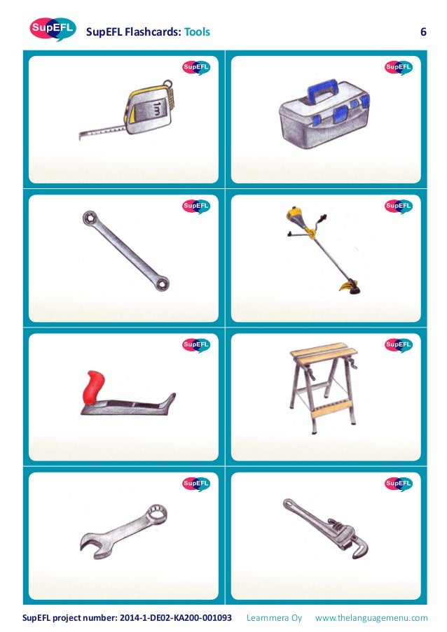 SupEFL flashcards: tools