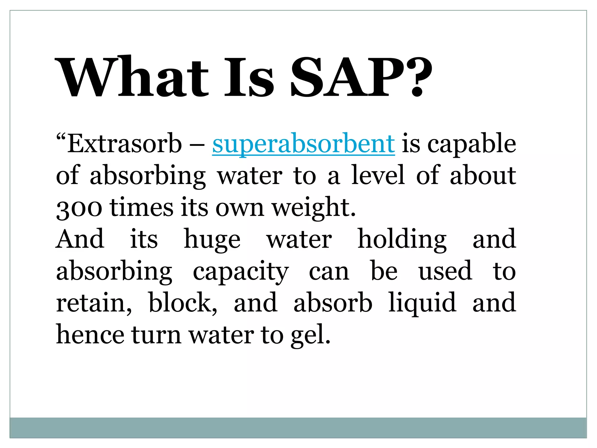 Super absorbent ppt | PPTX