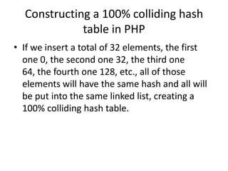 Collision vulnerability for hash data structures in web platforms | PPTX