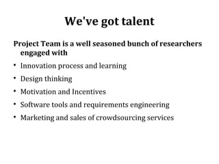 Super crowd preliminary project proposal | PPT | Computer Software and Applications | Computing