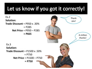 Example Trade Discount Series