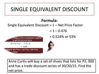 Example Trade Discount Series